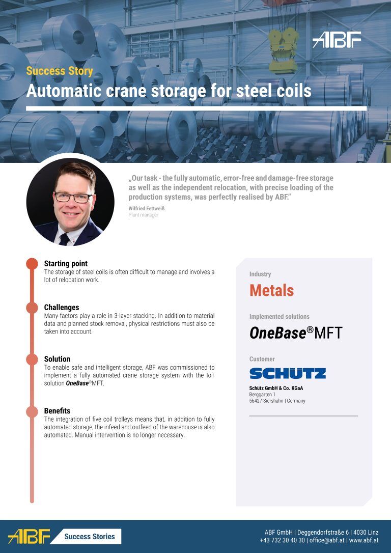 Warehouse management in the automatic crane warehouse for steel coils ...